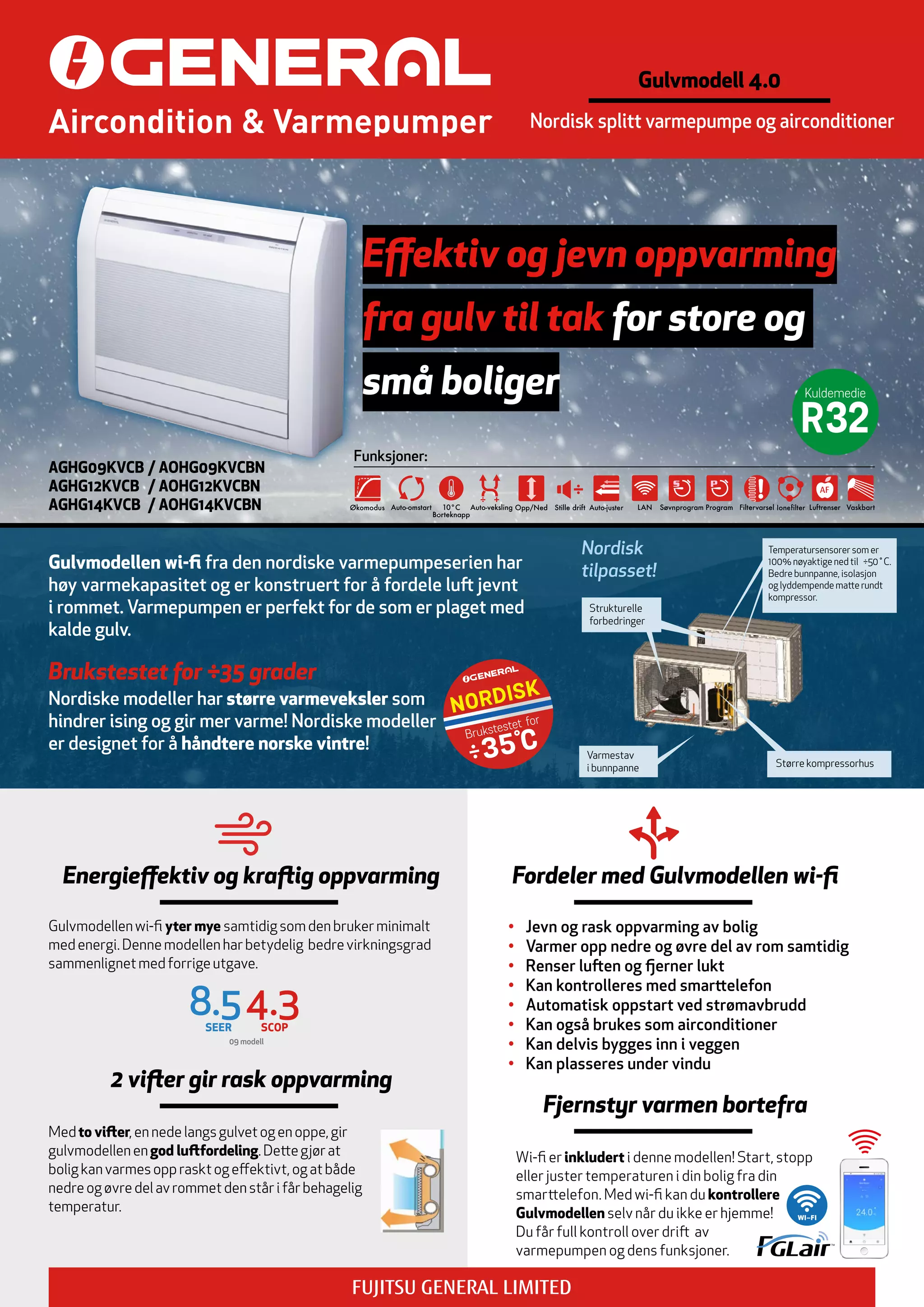 General Varmepumpe - Nordisk gulvmodell 4.0 | PDF