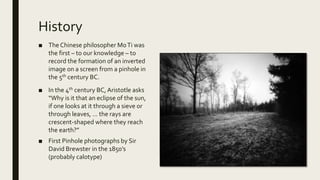 Pinhole camera | PPTX