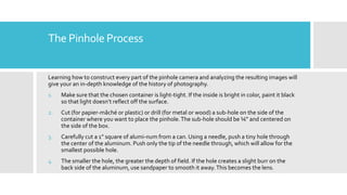 Pinhole Presentation | PPTX