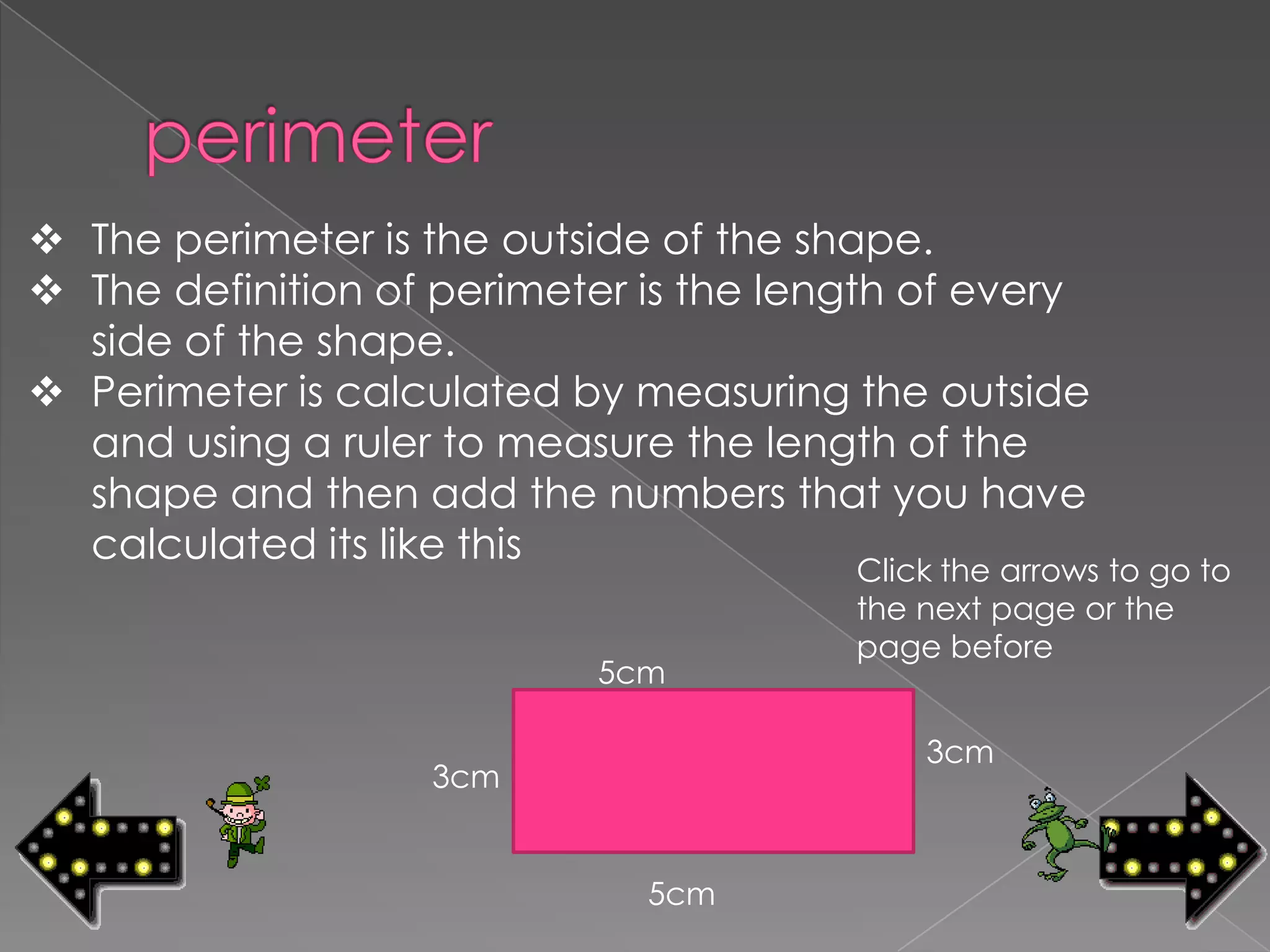 Pink area and perimeter of 2D shapes | PPT