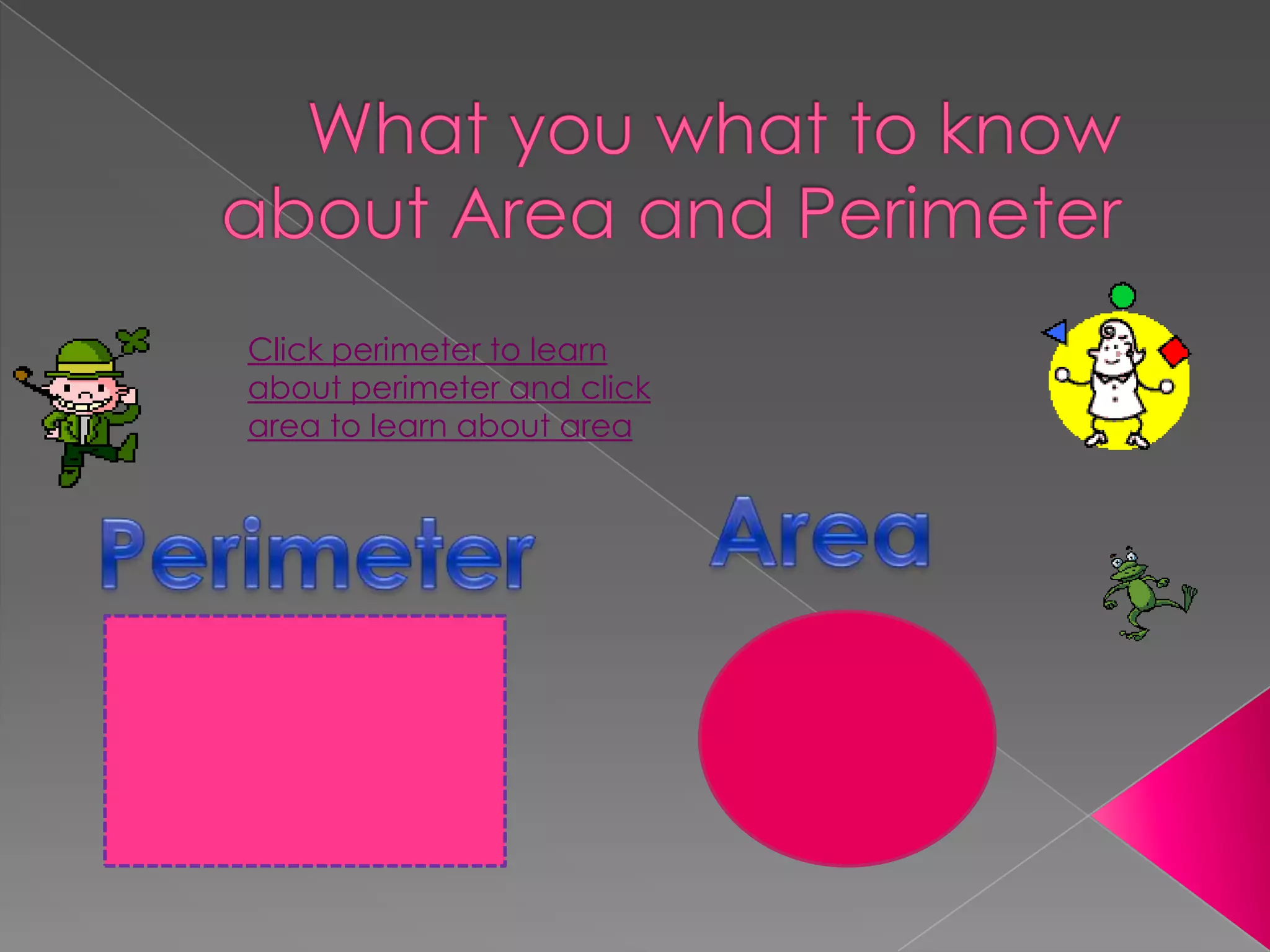 Learn perimeter and area by clicking shapes | PPT