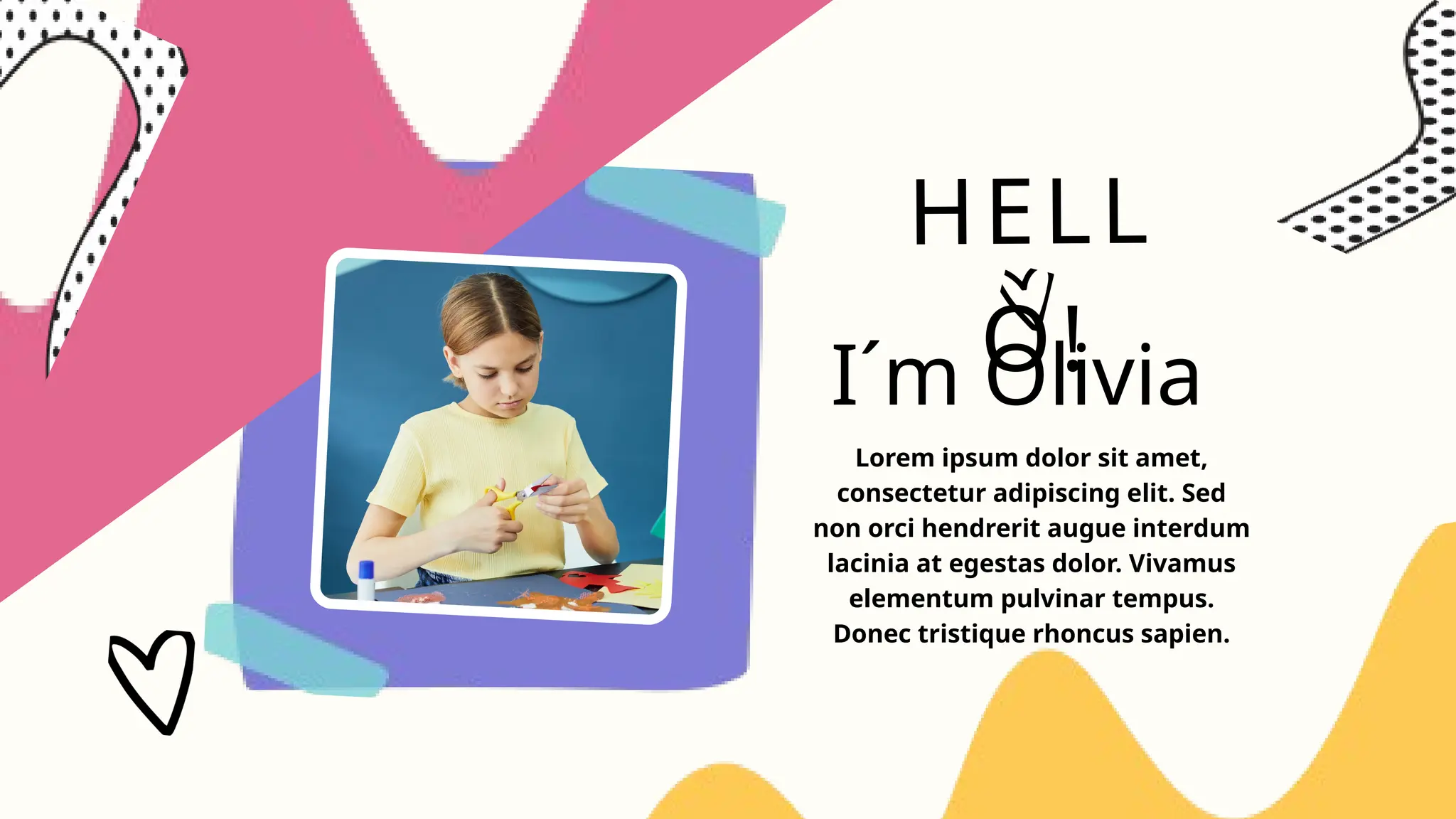 Pink and Blue Doodle Playful Self Introduction All about me ...