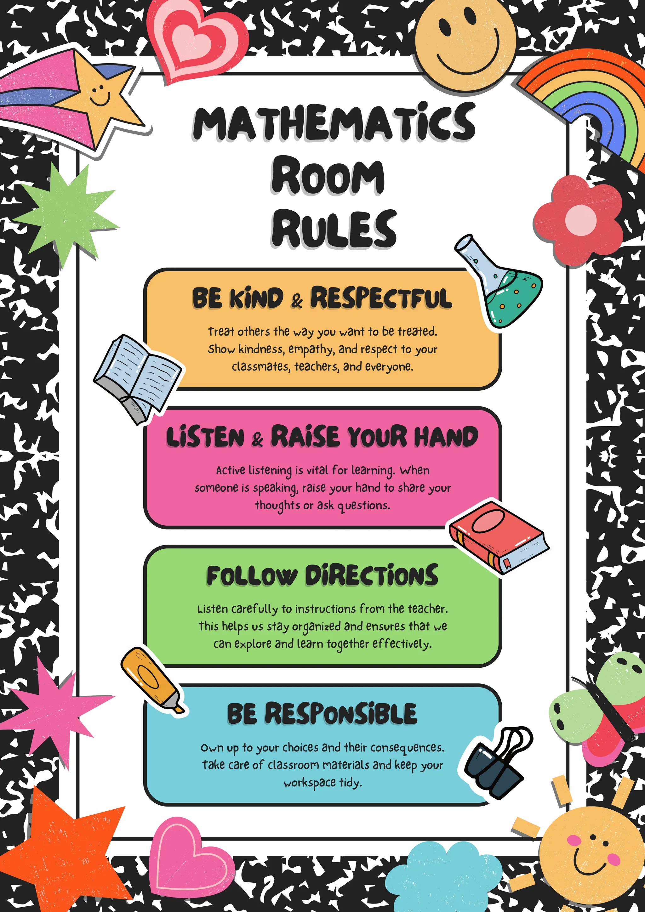 Pink and Green Retro Sticker Classroom Rules Poster.pdf