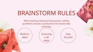 Pink and Red Watercolor Flowers Brainstorm Presentation.pptx