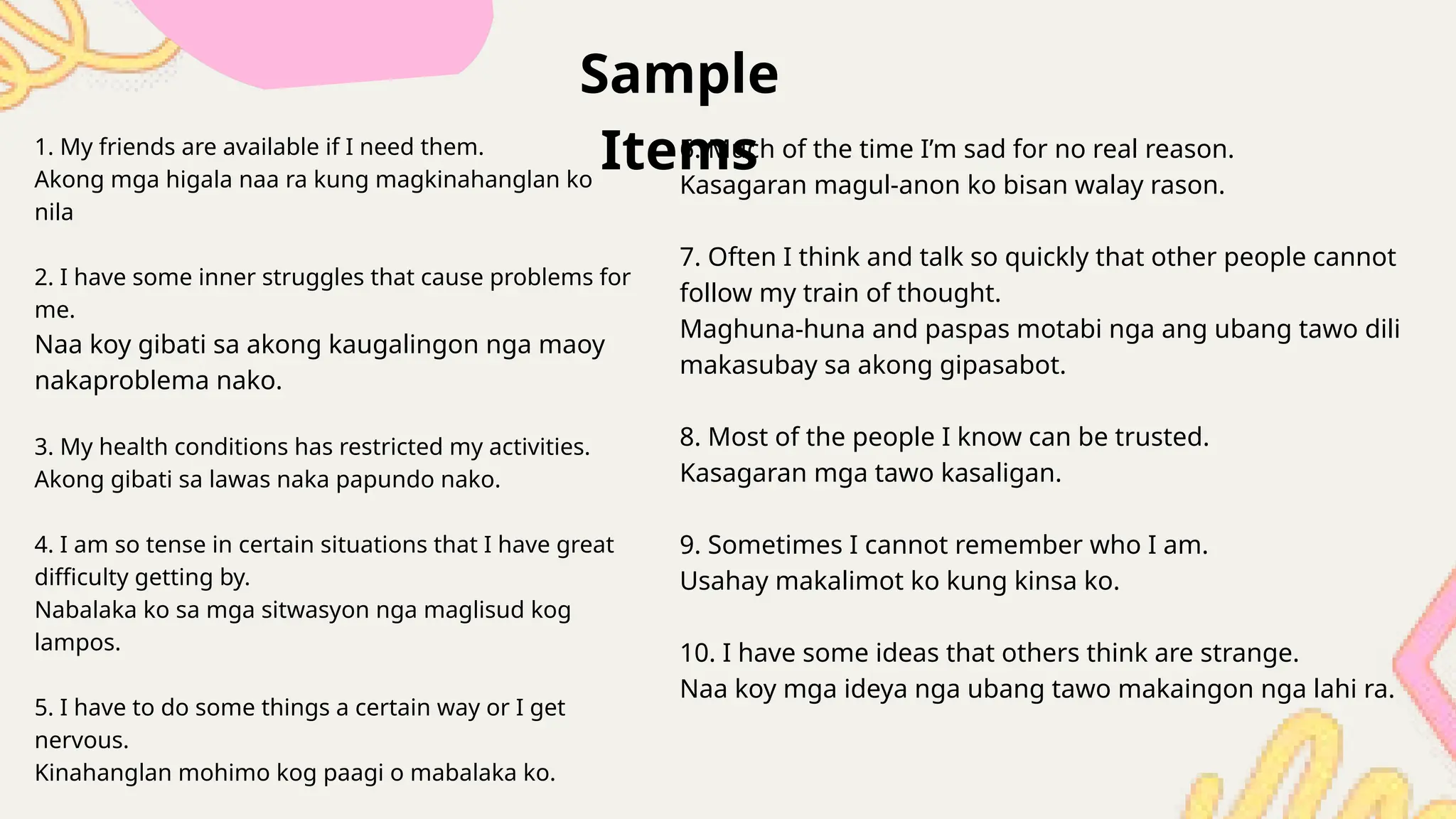 Personality Assessment Inventory PAI INVENTORY | PPTX