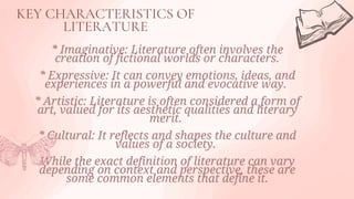 Literature (All about Literature and its genres) | PDF