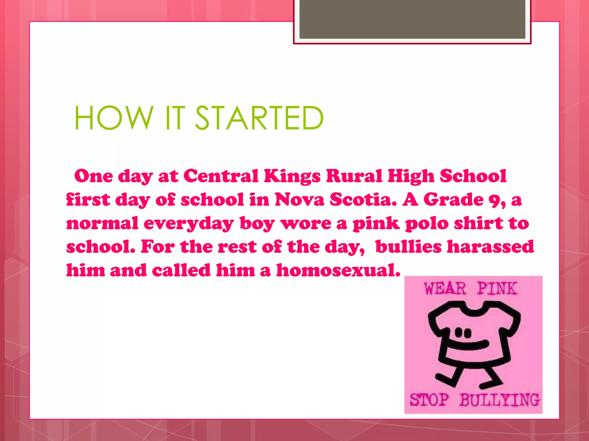 Pink bullying day power point | PPTX
