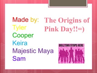 Pink bullying day power point | PPTX