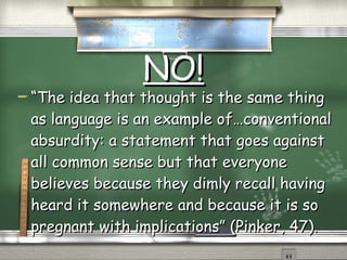 Pinker Chapter 3 Presentation | PPT