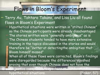 Pinker Chapter 3 Presentation | PPT