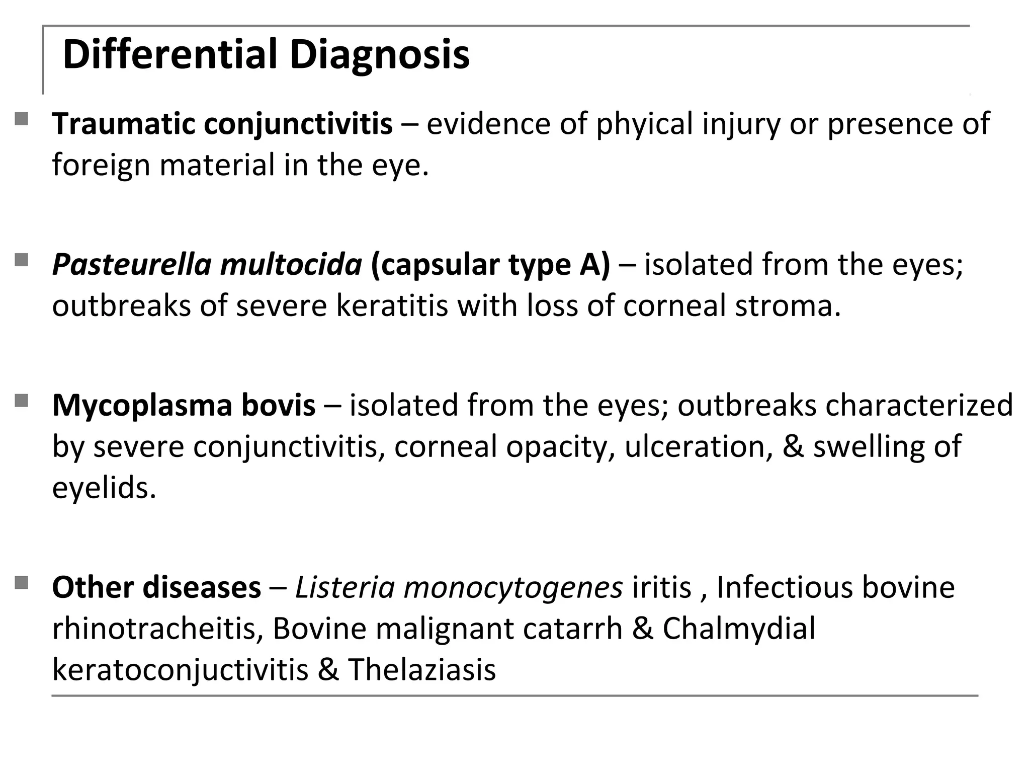 Pink eye or Infectious bovine keratoconjunctivitis | PPT