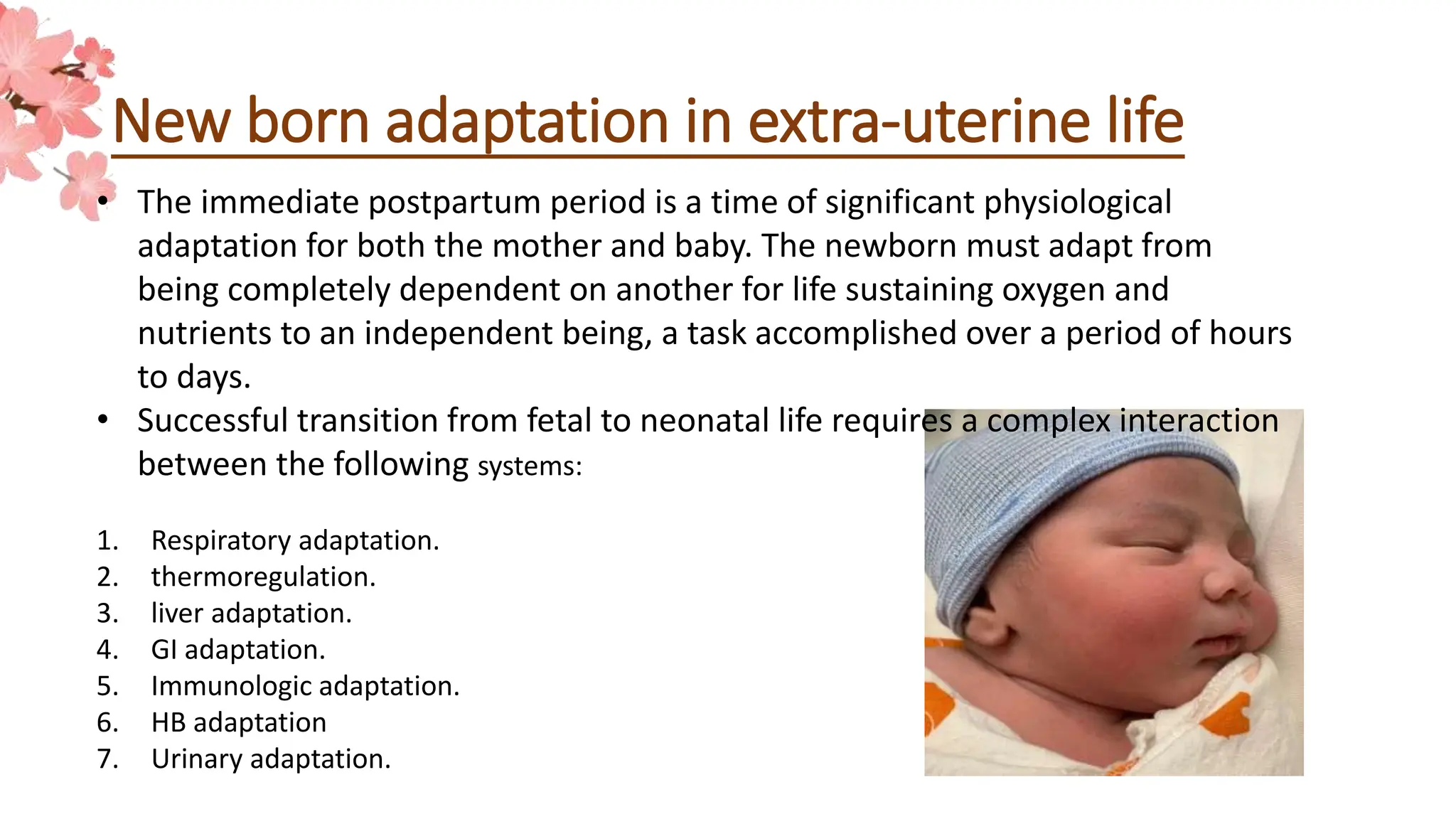 Adaptation in newborn from intrauterine to extrauterine | PPTX