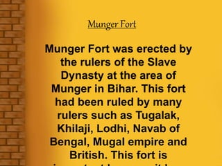 The Forts in Bihar As cultural heritage | PPTX | Asia Travel | Travel ...