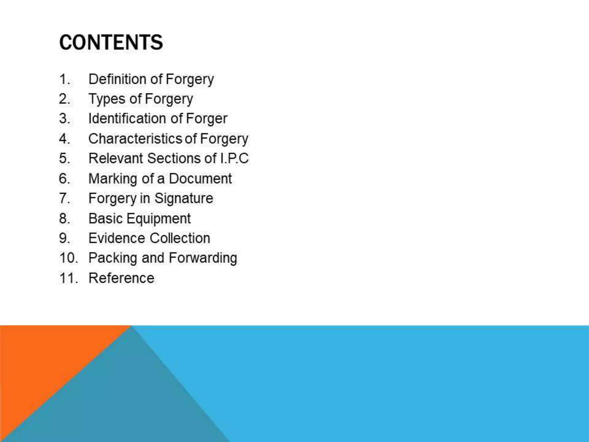 Pinki hablani forgery ppt | PPTX