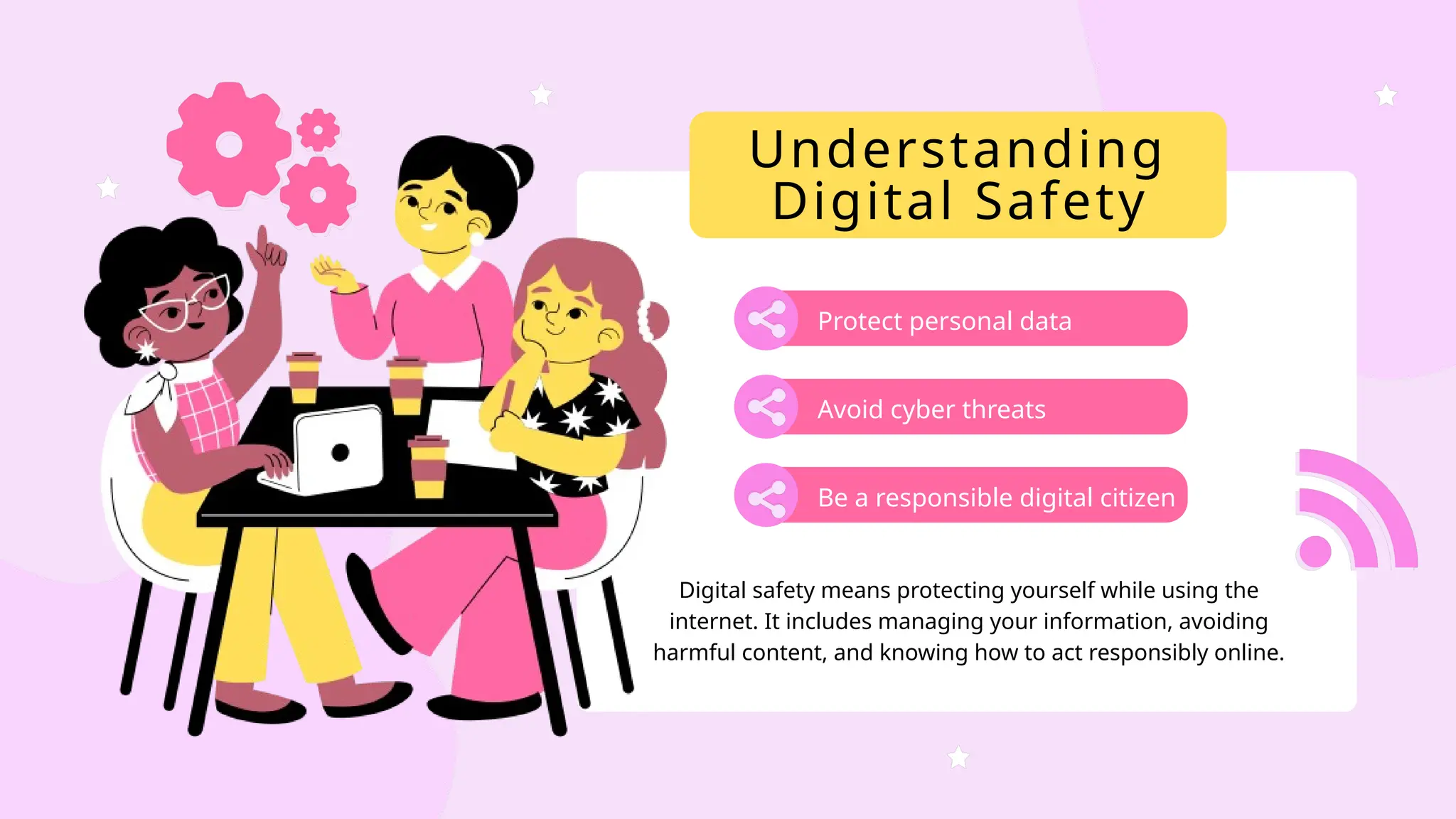 Pink Illustrated Digital Safety for Students Presentation.pptx