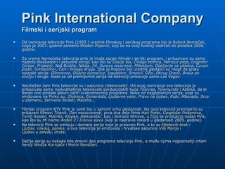 Семинарски рад: Pink Media Group | PPT
