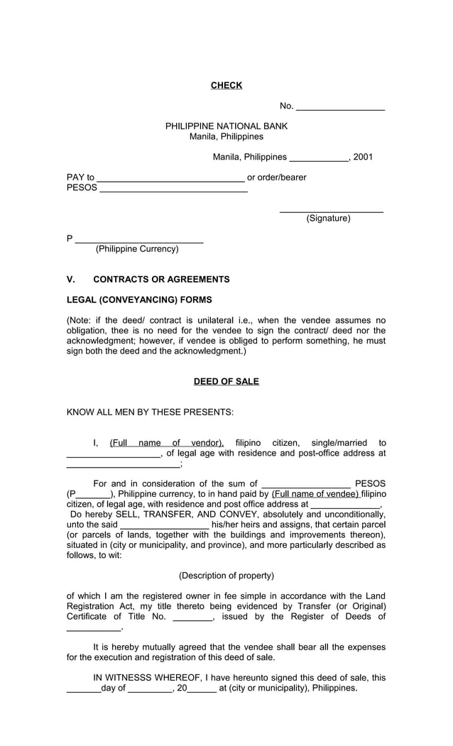 Legal Forms of Philippines | DOC