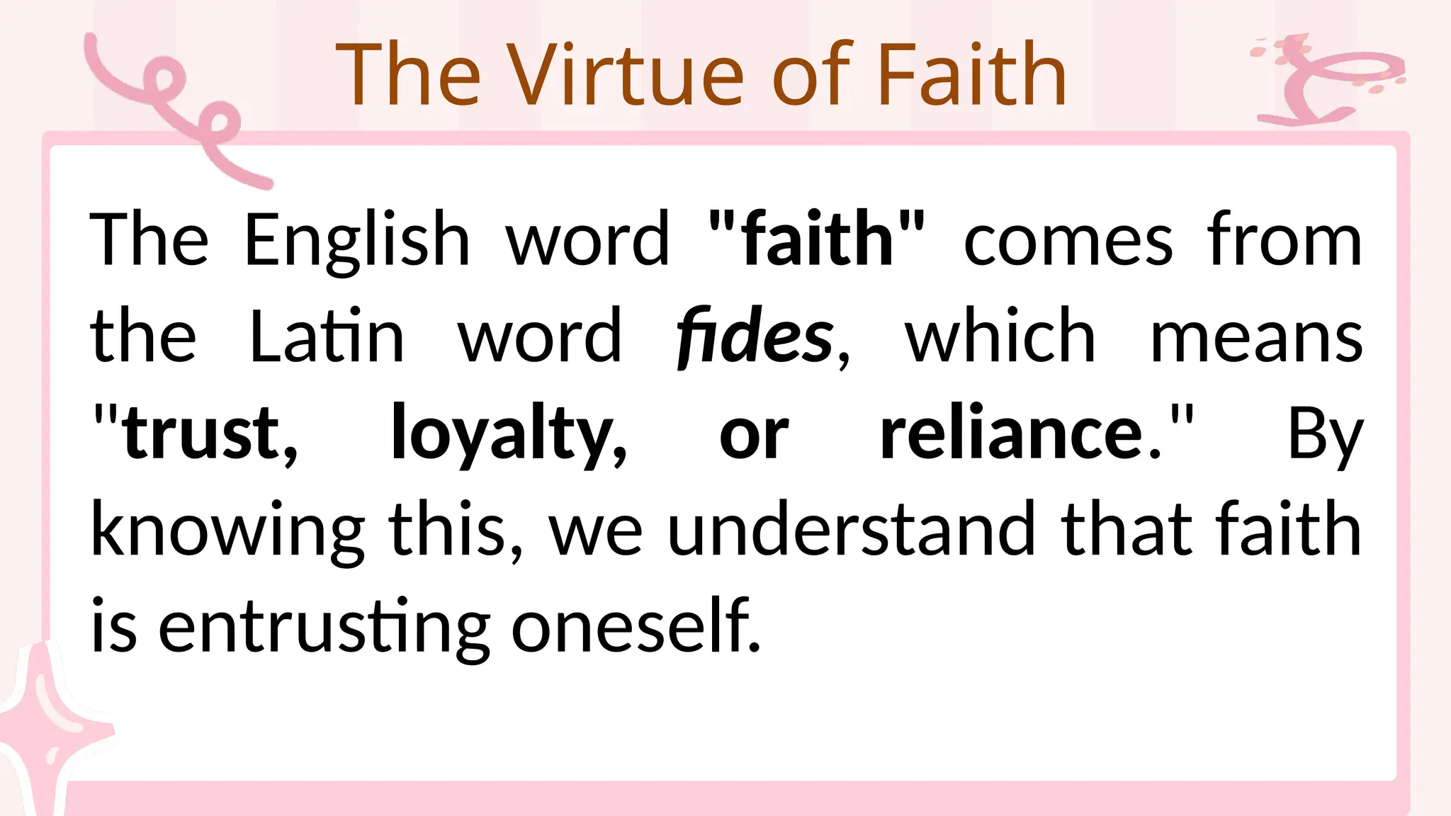 GMRC 7 - FAITH FAITH GRADE 7 MATATAG CURICULUM | PPTX