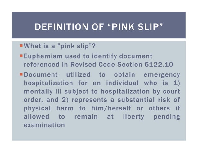 Understanding the Pink Slip laws in Ohio | PDF | First Aid | Injuries