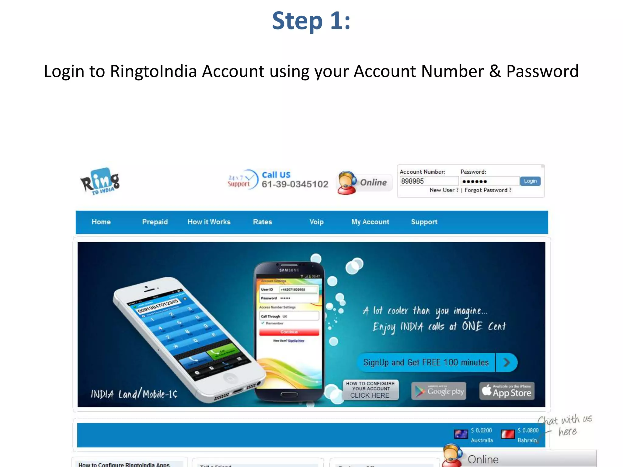 Pin less dial feature - how to set up an account | PPTX | Phone ...
