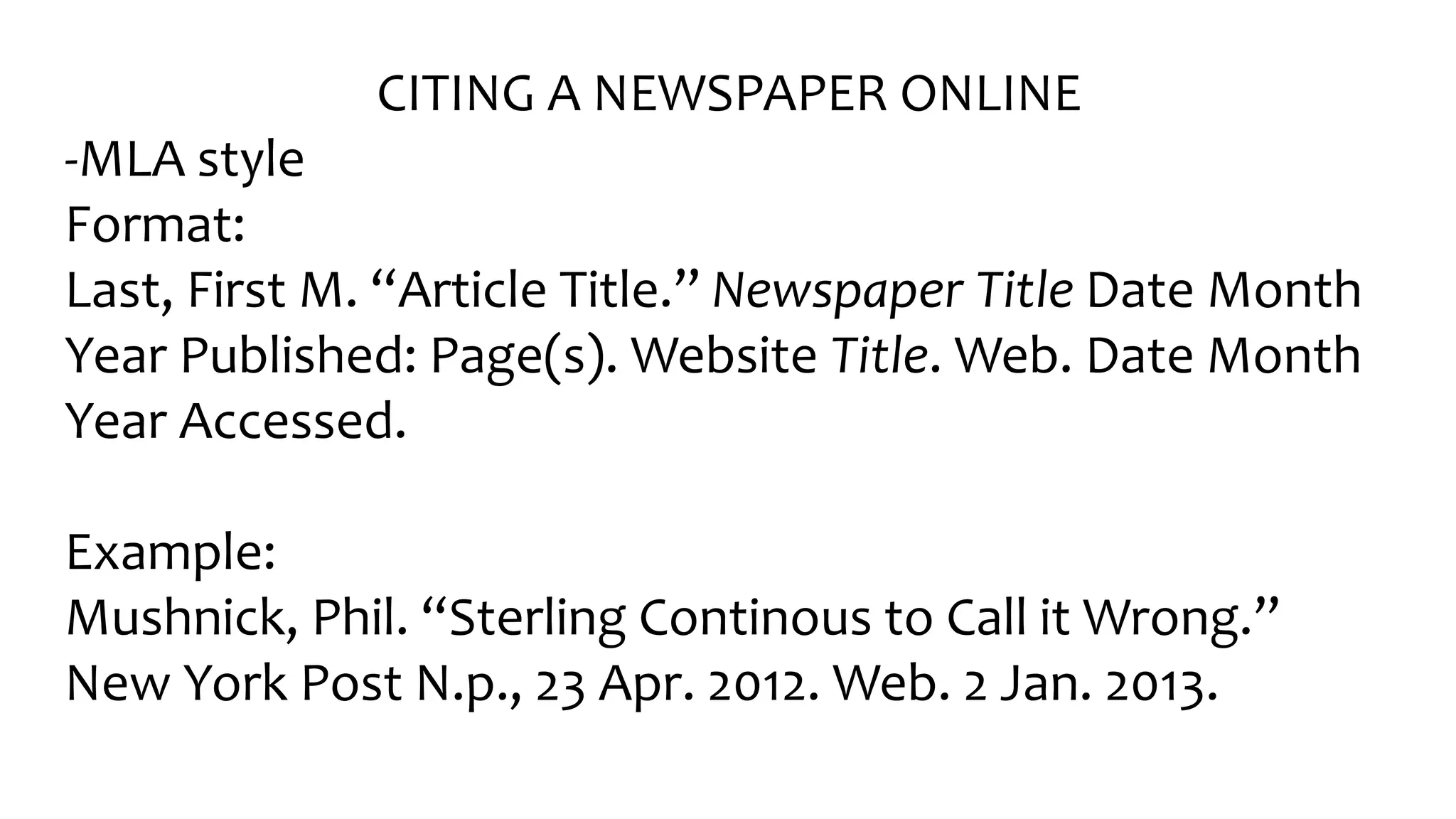 Making a bibliography for periodicals and books | PPTX