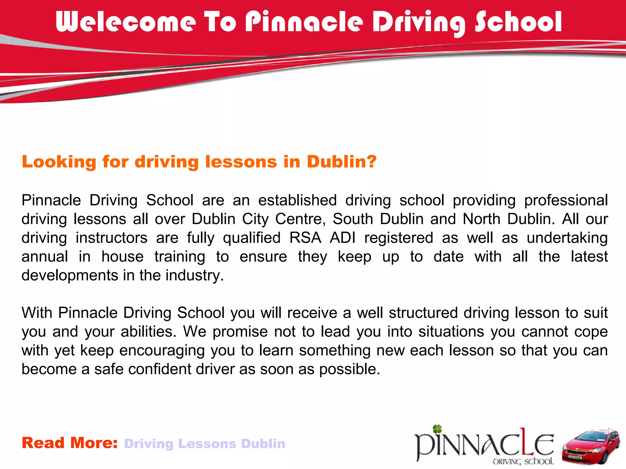 Pinnacle Driving School | PDF