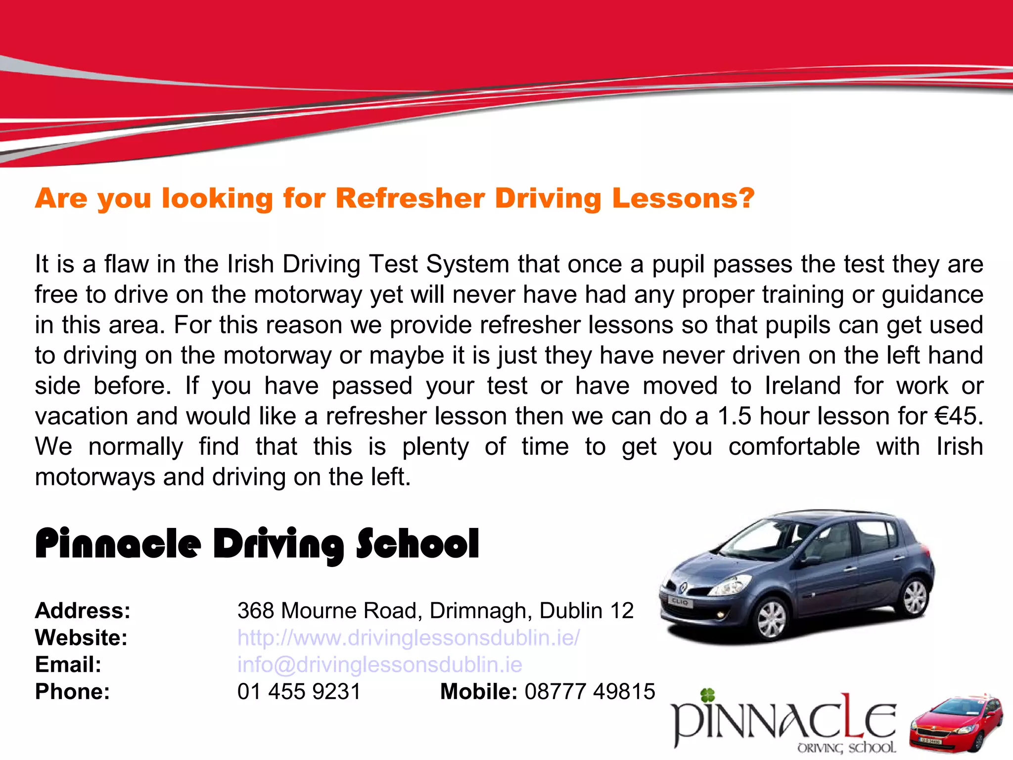 Pinnacle Driving School | PDF