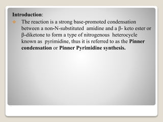 Pinner pyrimidine synthesis | PPT