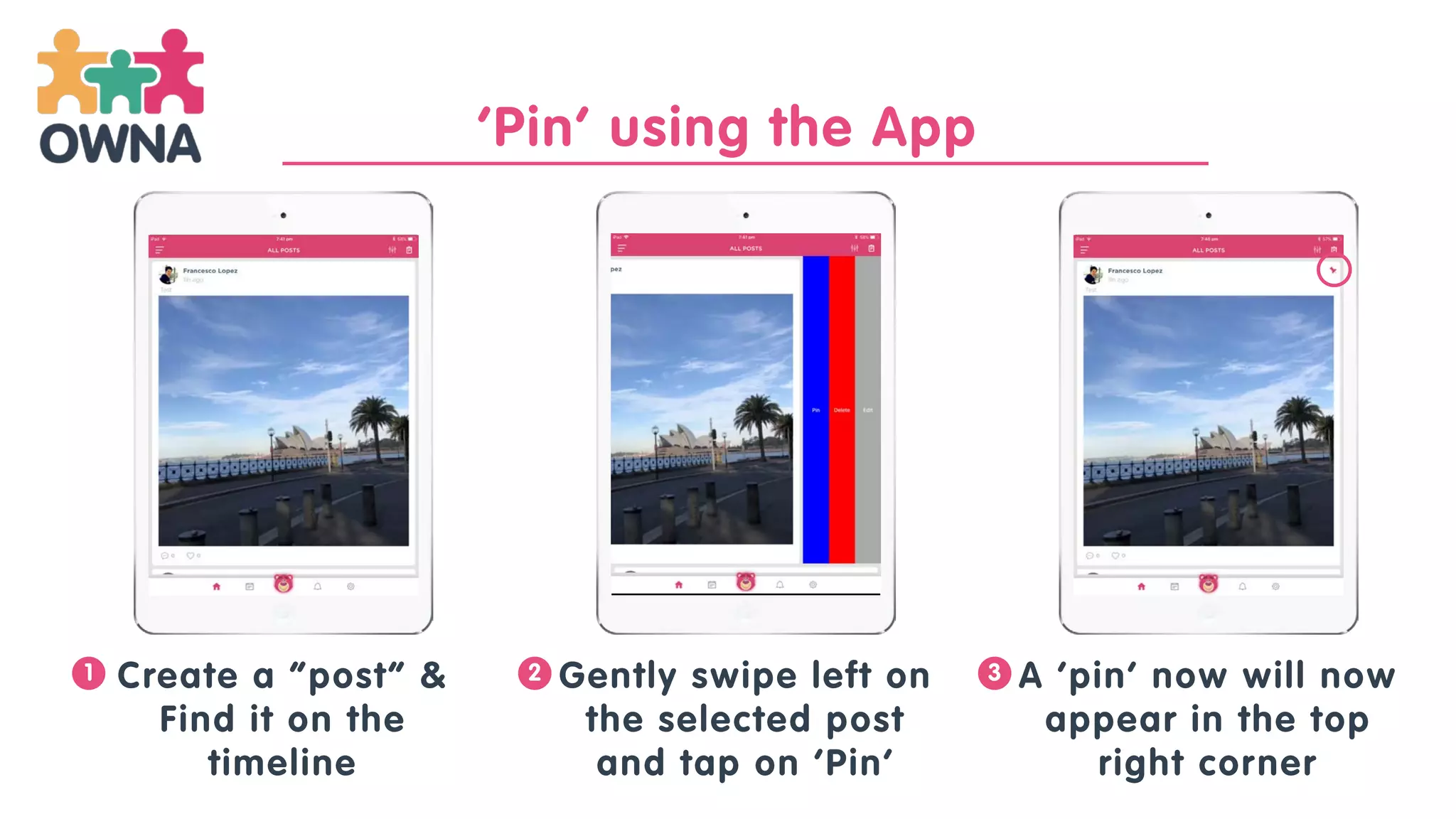 OWNA Childcare Apps: How to Pin a Post | PDF | Technology & Computing