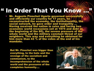 PINOCHET: A GREAT MAN | PPS