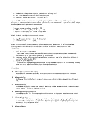 Pinoi notes (kasaysayan bahagi ng nobela) iii | DOC