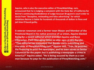 Atty James Beirne Scam | Luchie Mendoza Allen | PPTX