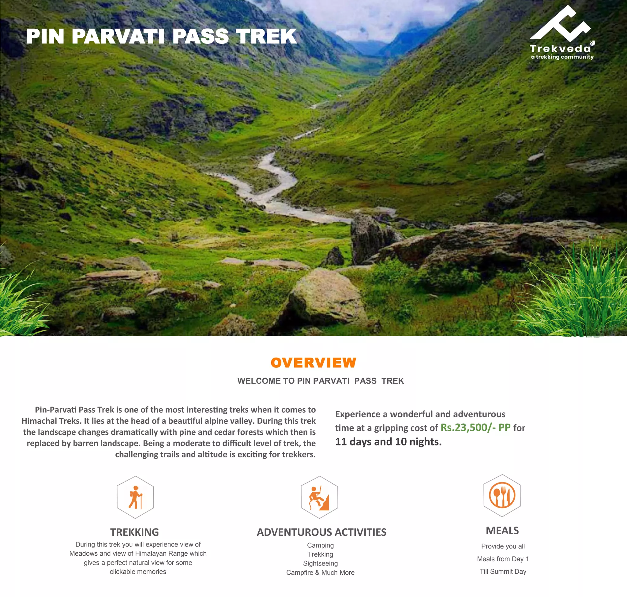 Pin parvati pass trek quotation & itinerary | PPT