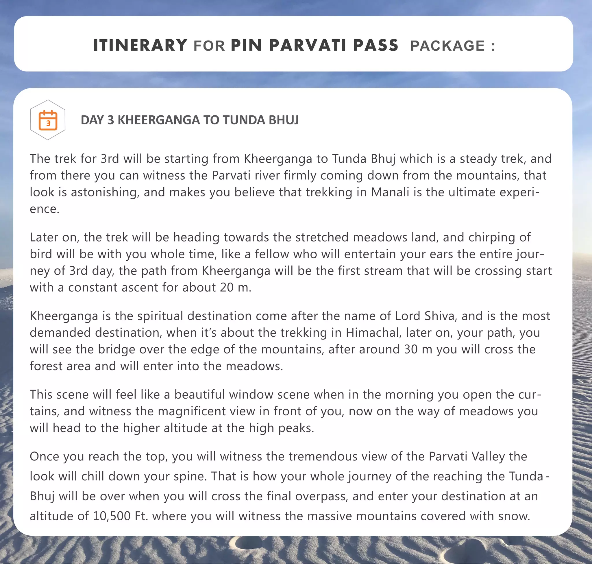 Pin parvati pass trek quotation & itinerary | PPT