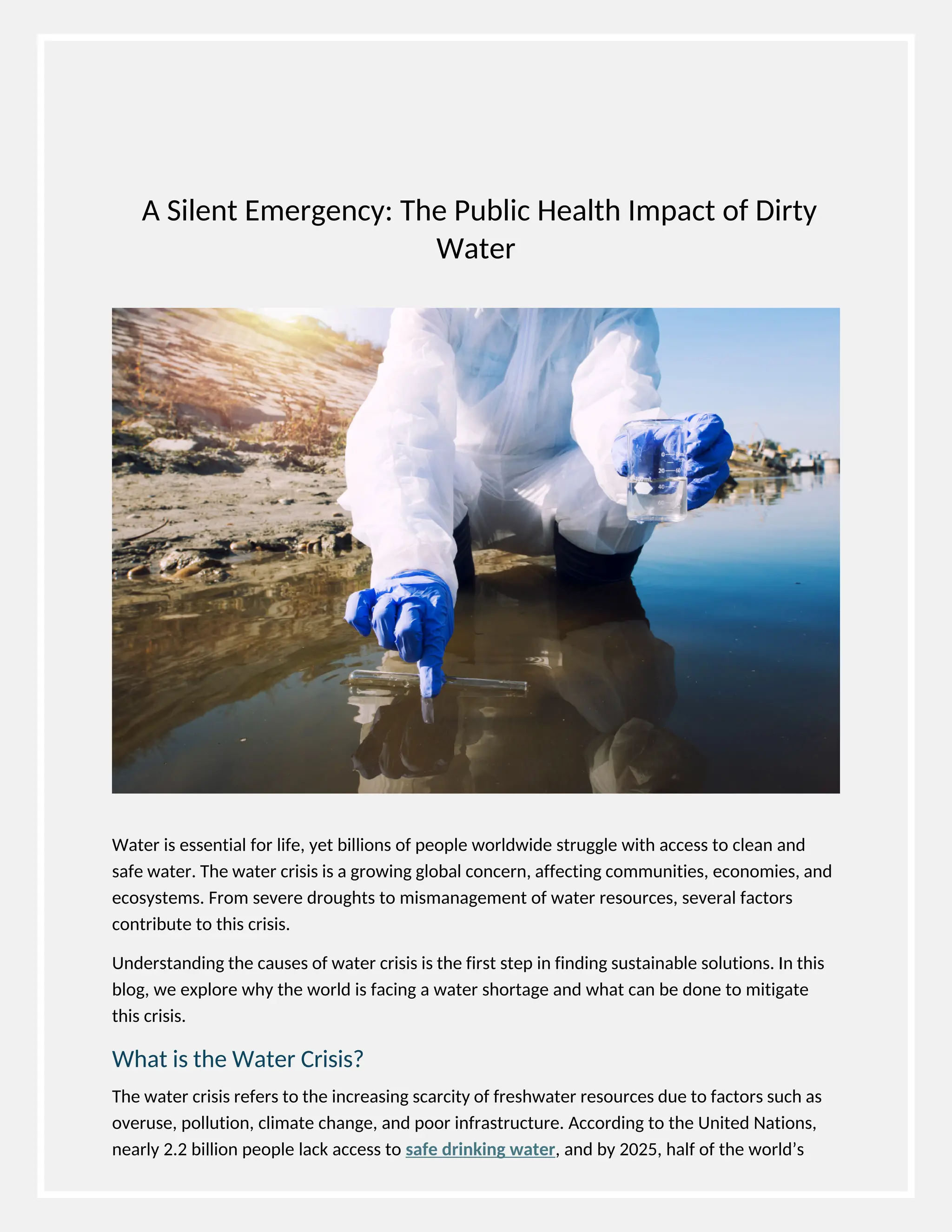 The global thirst understanding the causes ofwater | PDF