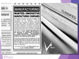 The Opportunity - Increased Product Quality & Maximized Assembly ...