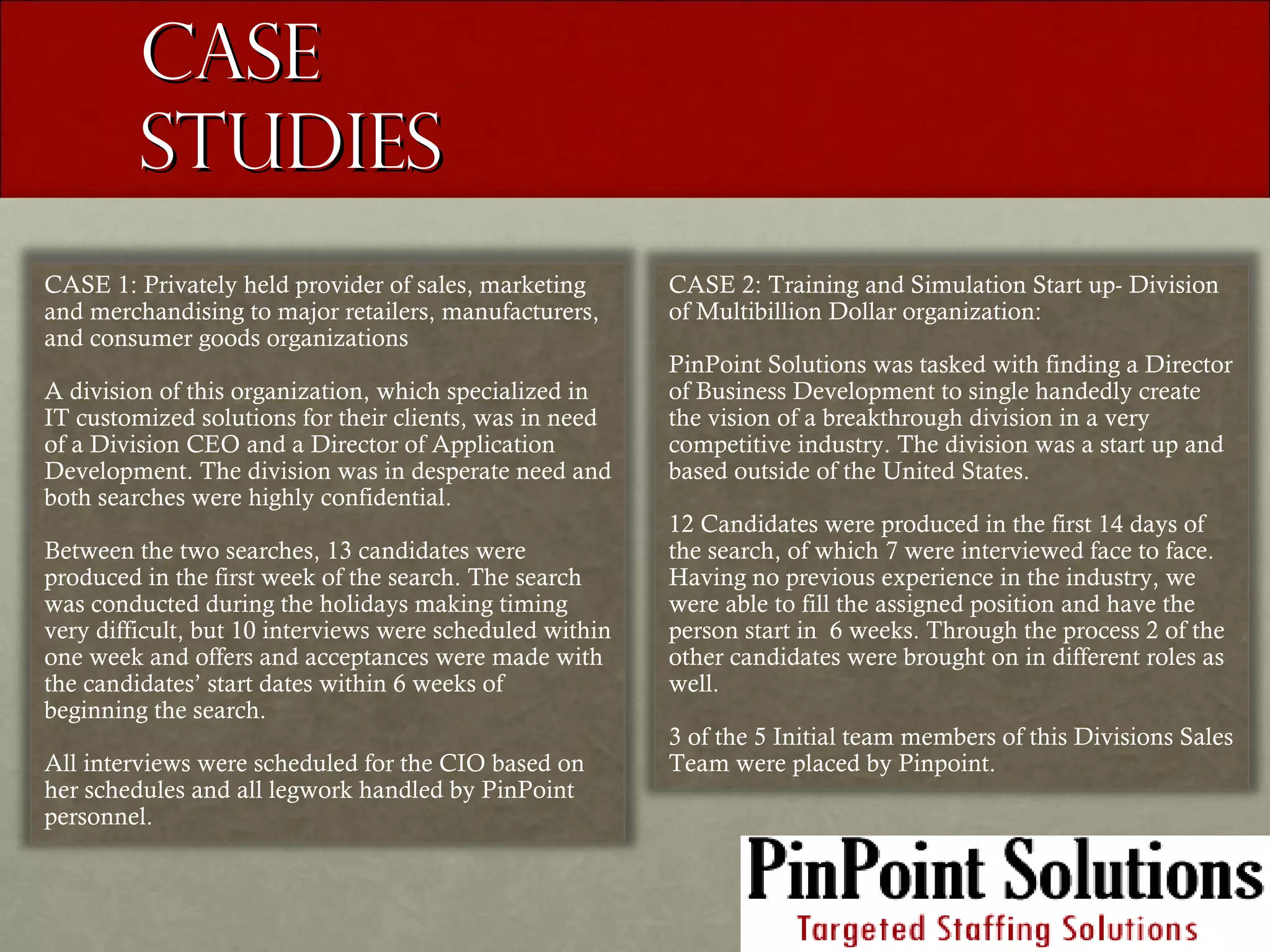 Pin Point Solutions Introduction | PPT