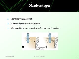 Pin retained restorations | PPTX