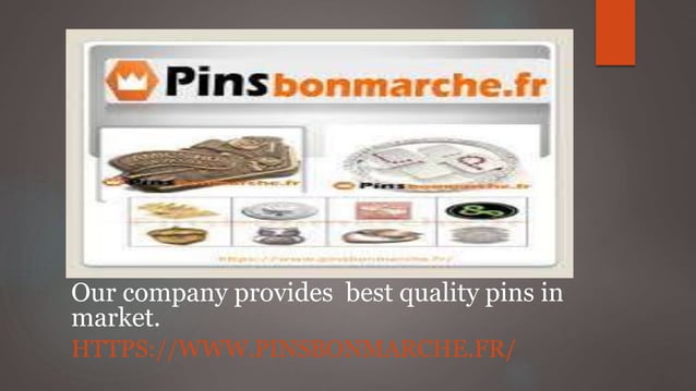 Pins presentation- medals 2D with logo | PPT
