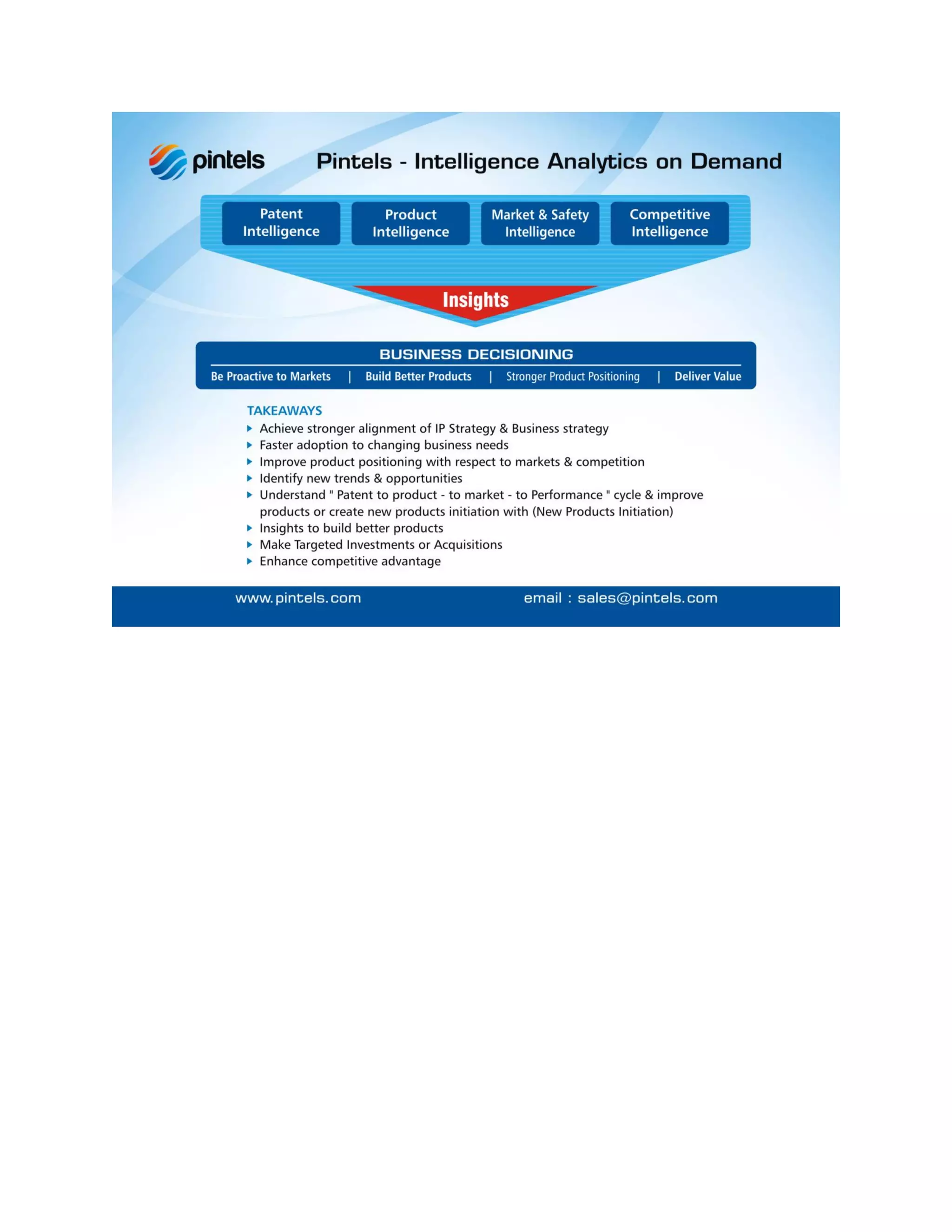 Pintels - Competitive Intelligence Analytics on Demand - Infographic | PDF