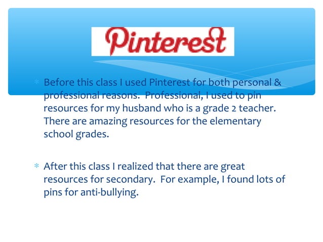 PLN Multimedia Reflection Pinterest | PPT