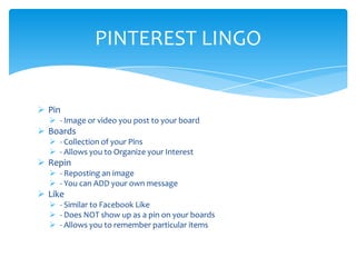 Get Started with Marketing on Pinterest Workshop | PPT
