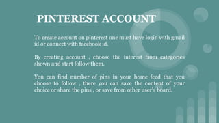 All about Pinterest Plateform | PPT