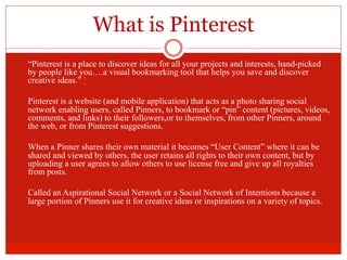 Social Media Marketing: Pinterest presentation | PDF