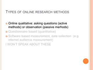 Introduction to online qualitative research methods | PPTX