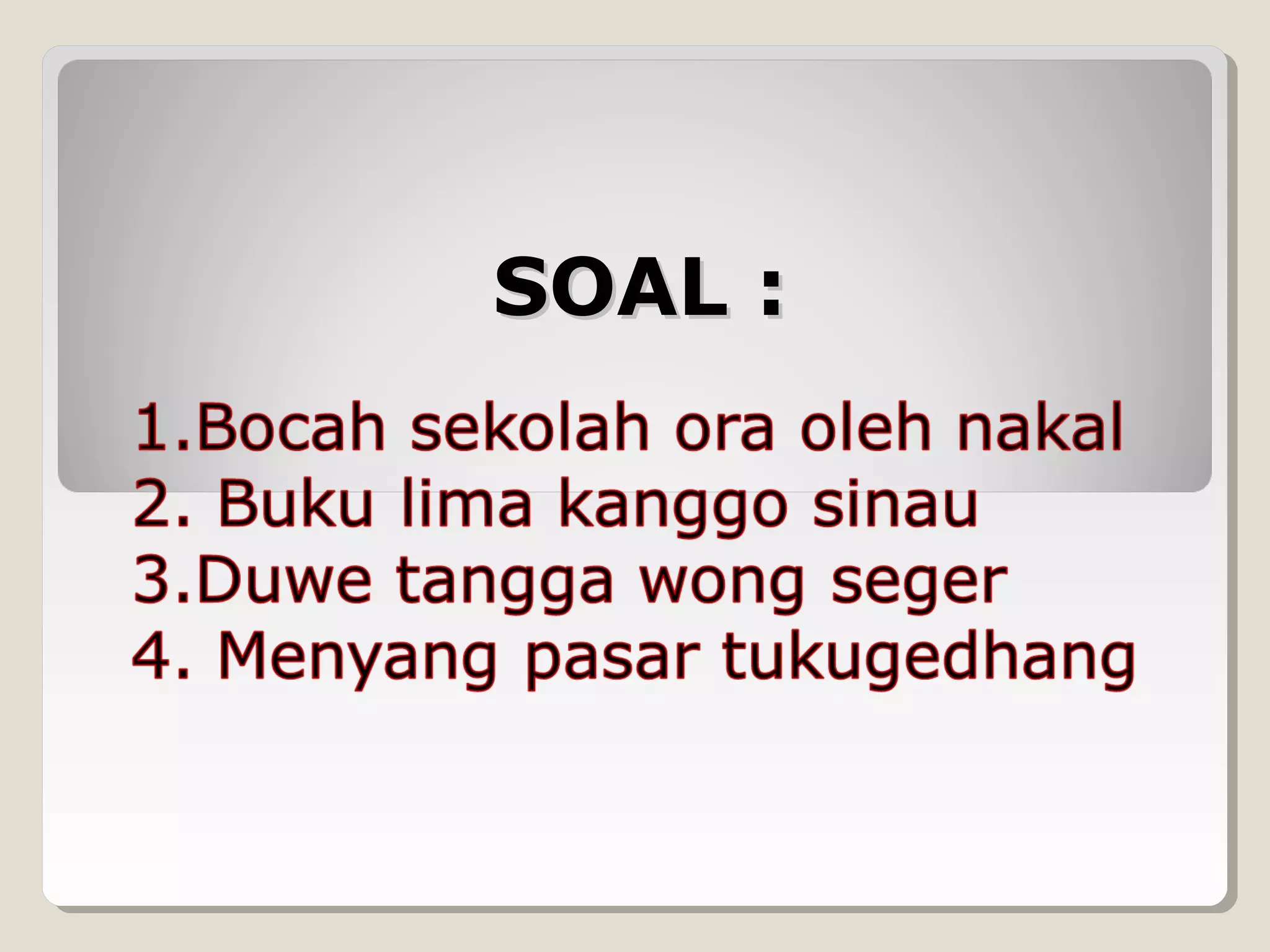 Pinter nulis aksara jawa | PPT