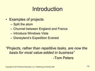 project management introduction chapter 1 | PPT