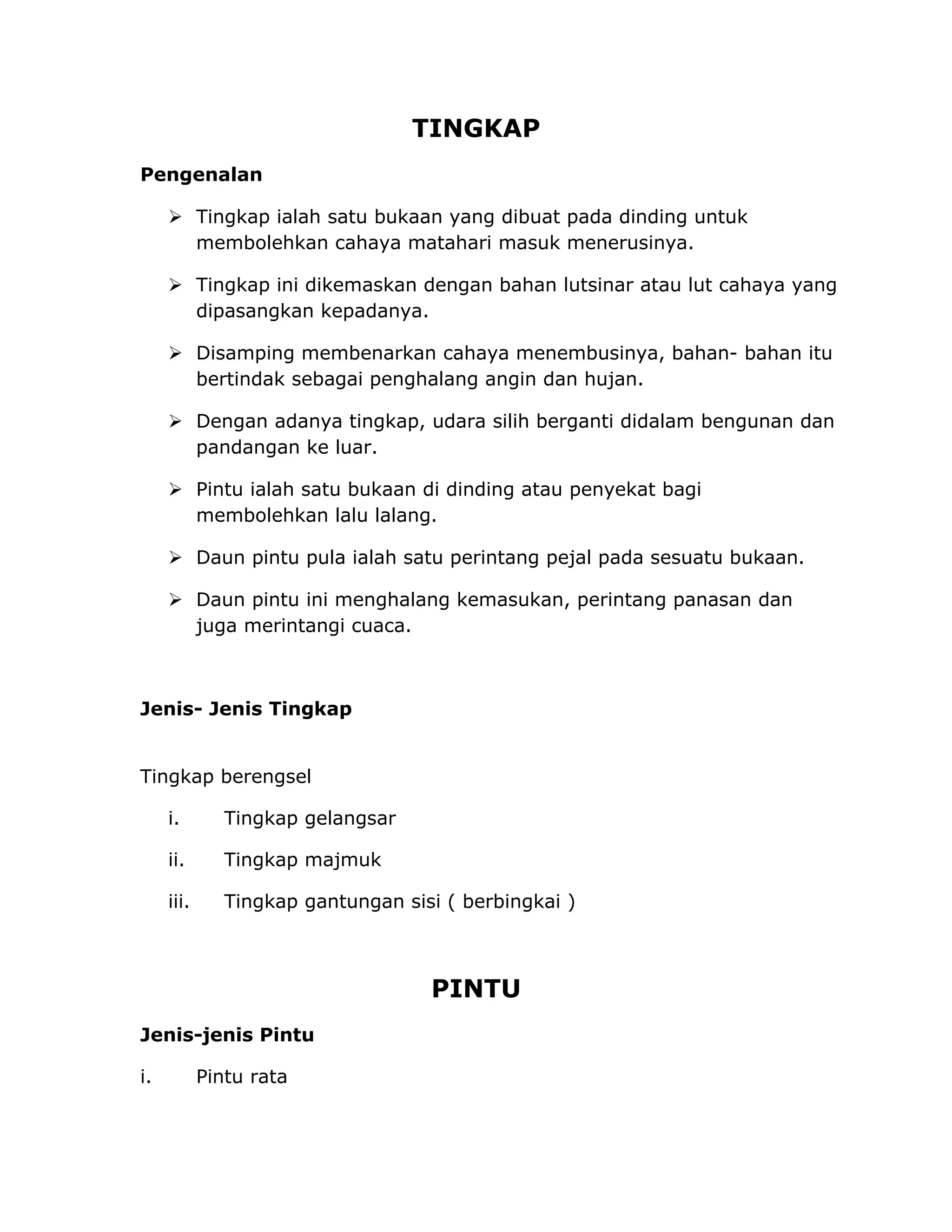 Pintu dan tingkap | DOC