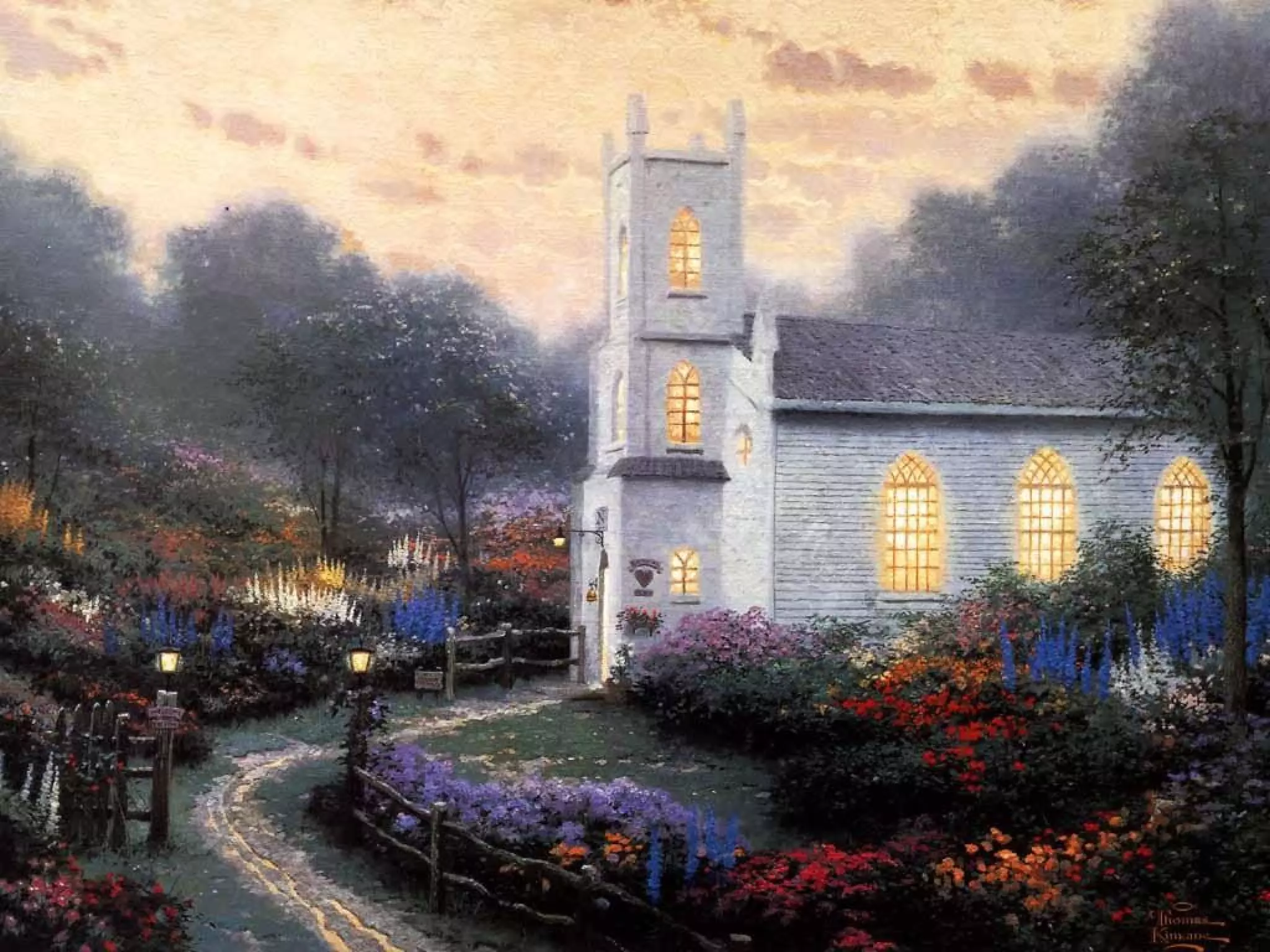 Pinturas de Thomas Kinkade | PPS | Painting | Arts and Crafts