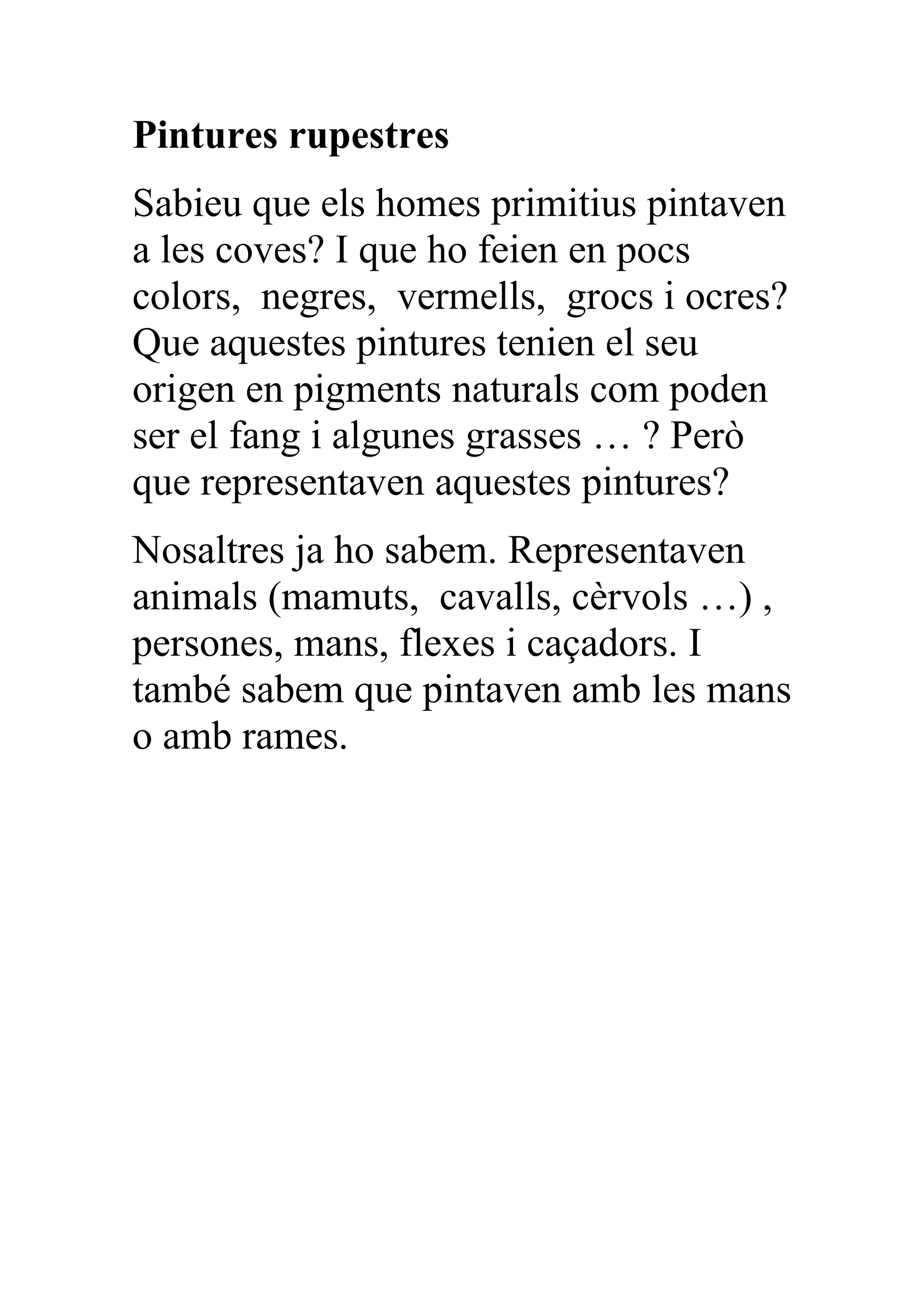 Pintures rupestres | DOC